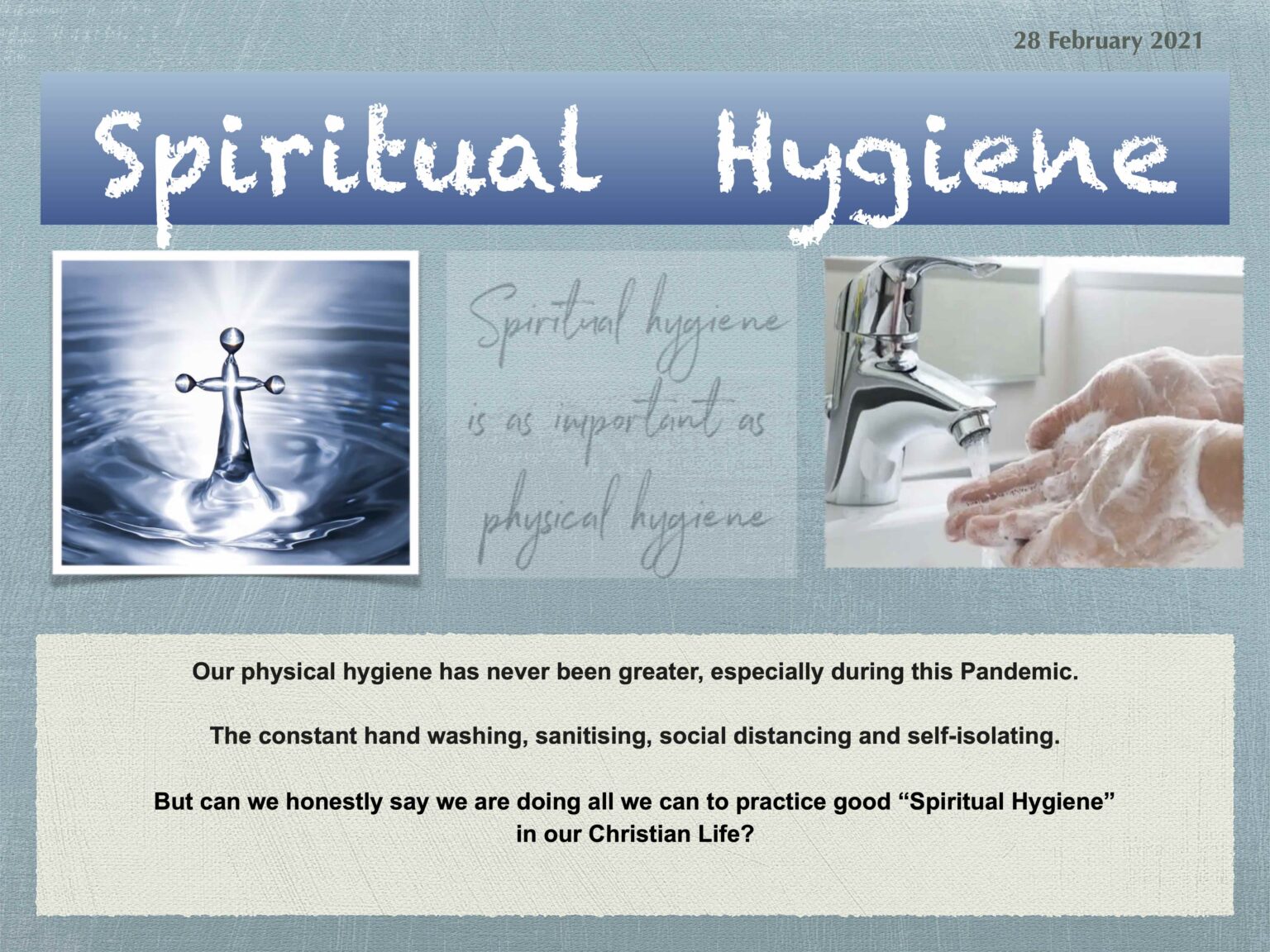 Spiritual Hygiene - Catholic Spirituality Centre (CSC) Singapore