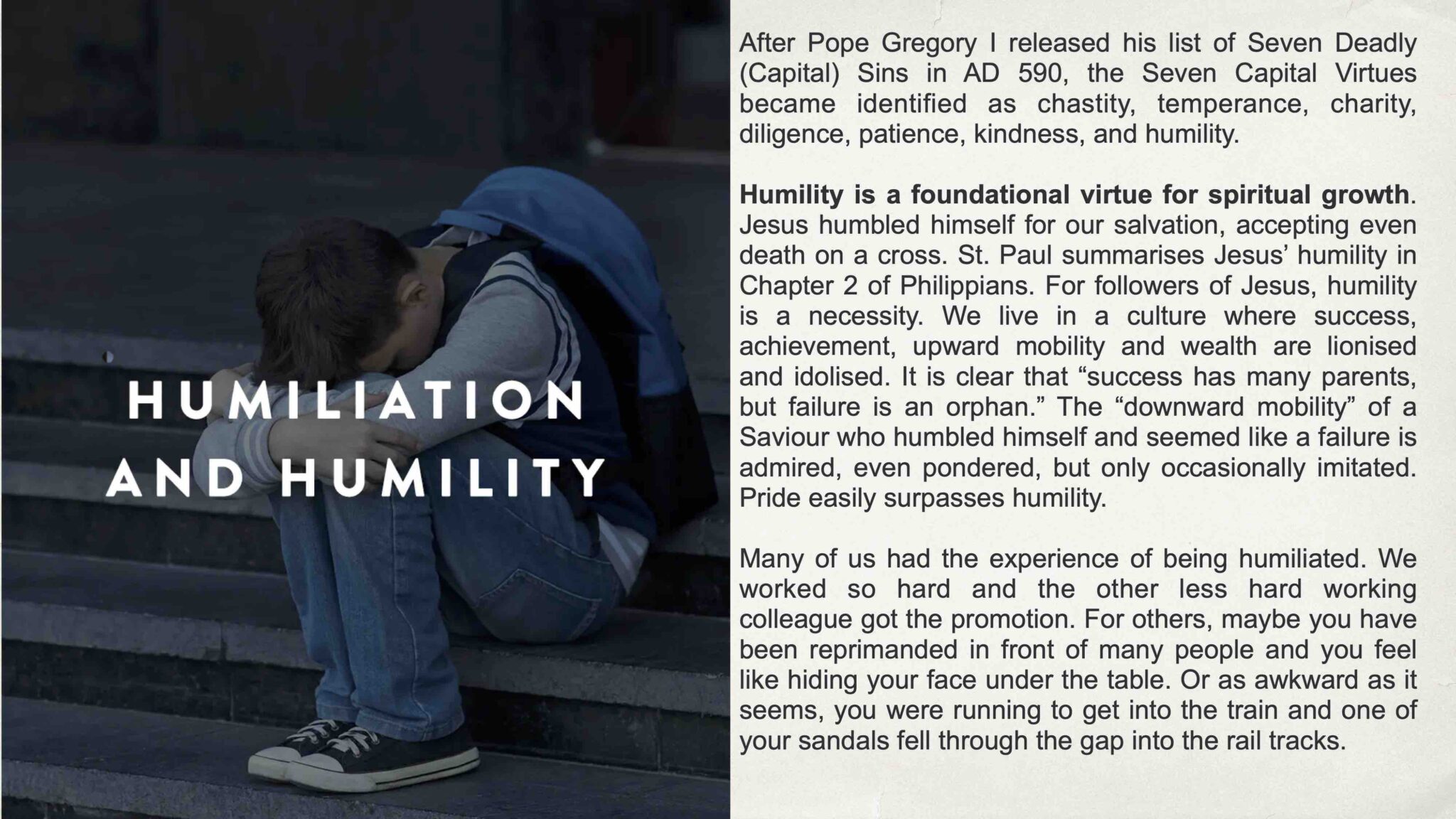Humiliation: A Way to Humility - Catholic Spirituality Centre (CSC ...